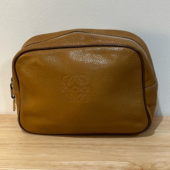 Loewe | Bags | Loewe Pebbled Leather Pouchcosmetic Case | Poshmark